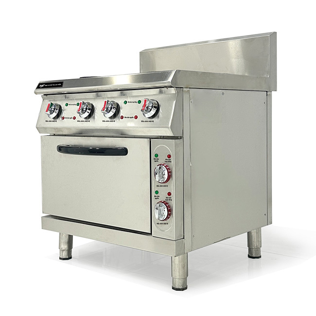 Bếp Âu 4 họng công nghiệp mặt từ có lò vi sóng Giá Tốt!