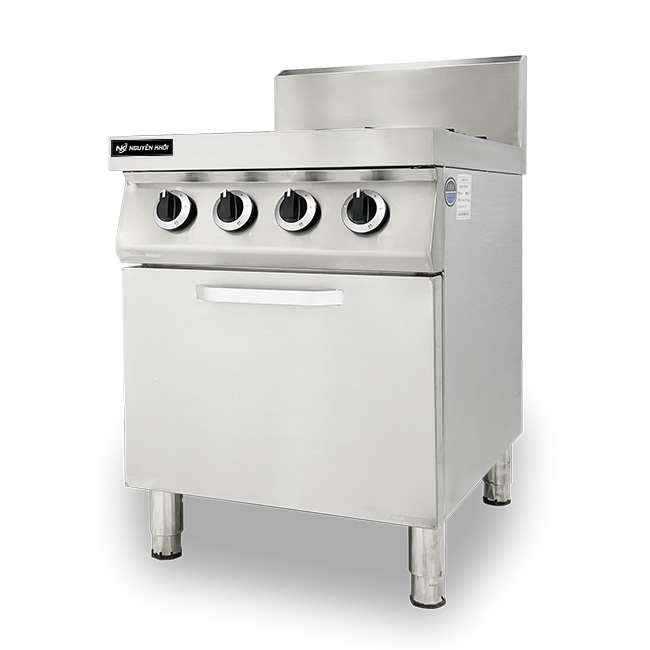 Bếp Âu 4 họng công nghiệp mặt gas có lò vi sóng - Điện máy Nguyên Khôi