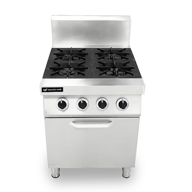Bếp Âu 4 họng công nghiệp mặt gas có lò vi sóng - Điện máy Nguyên Khôi